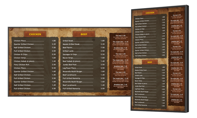 Digital Menu Boards for Fast Casual Restaurants