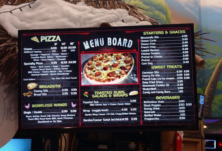 Leading Digital Menu Boards for Pizza Shops