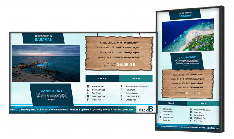 Digital Signage for Cruise Lines