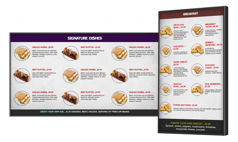 Digital Menu Board Templates