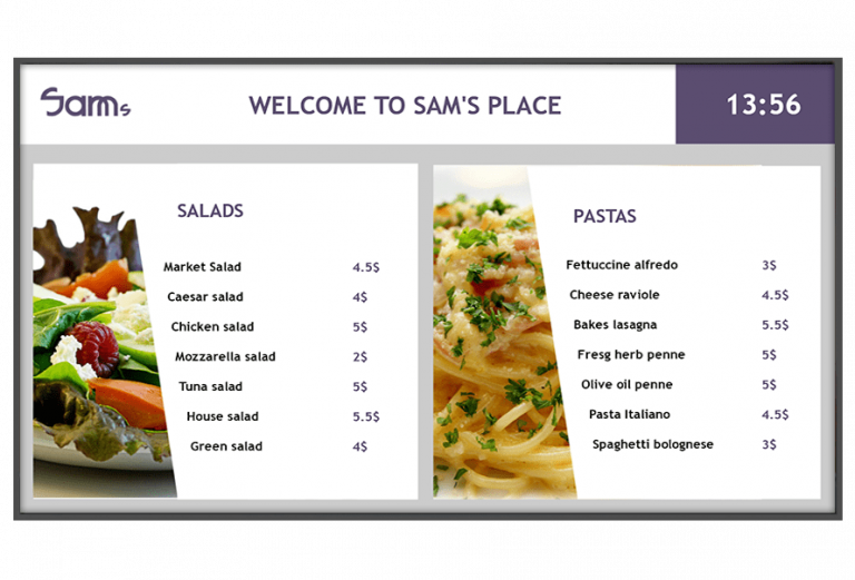 Digital Menu Board Templates