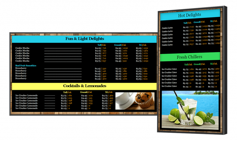 Digital Menu Board Templates