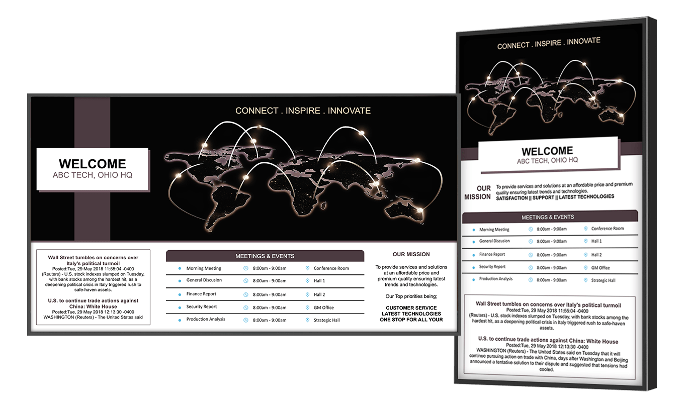 Digital Signage Templates for Corporate Communications