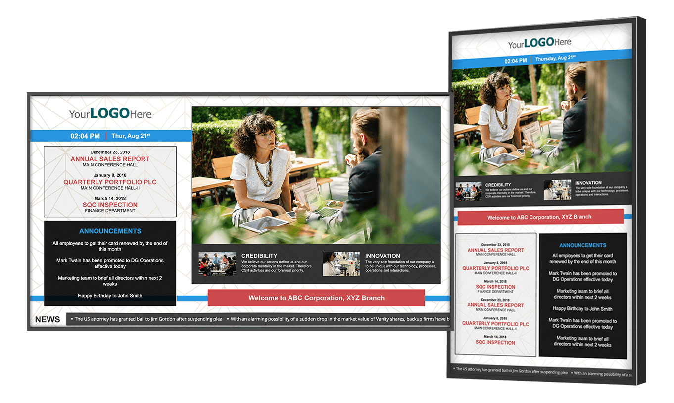 Digital Signage Templates for Corporate Communications