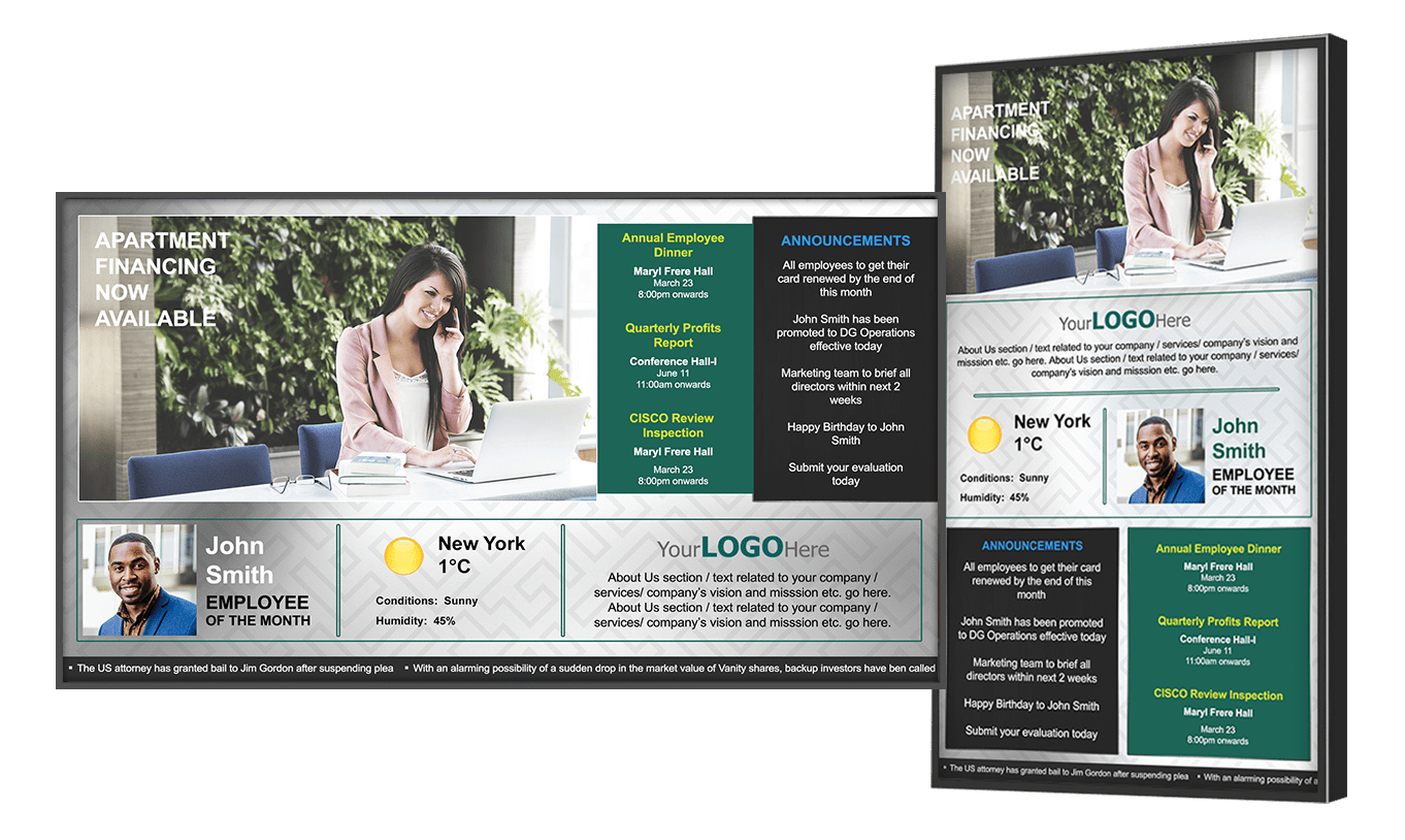 Digital Signage Templates for Corporate Communications