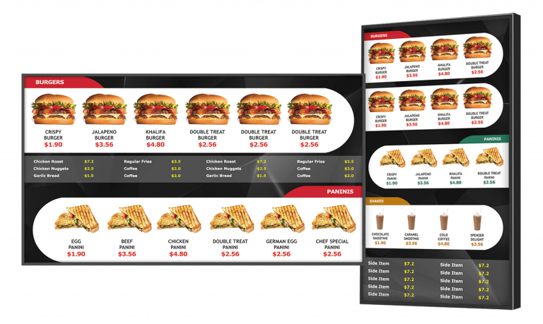 Digital Menu Board Templates