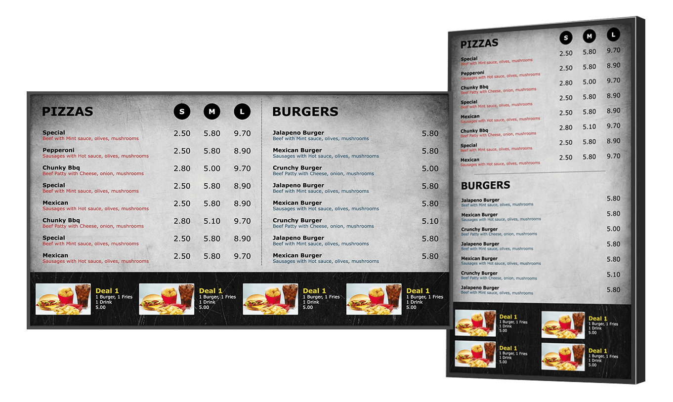 Digital Menu Board Templates