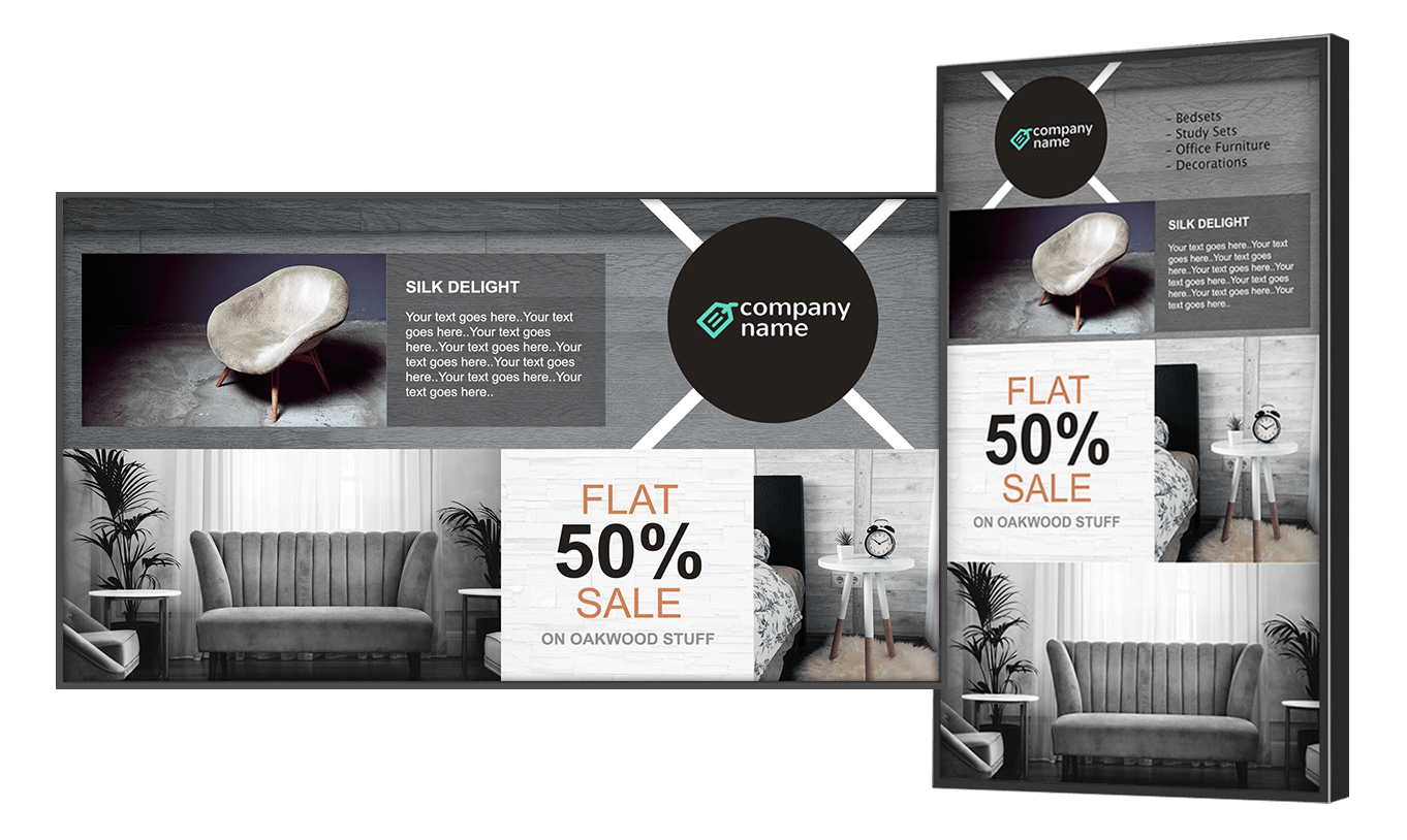 Retail signage templates