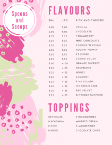 Ice Cream Shop Digital Menu Boards